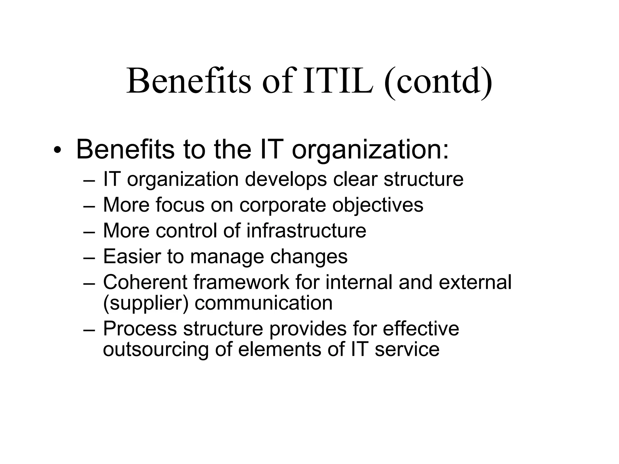Itil Introduction Ppt
