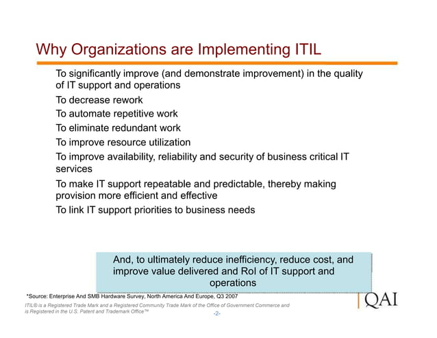 ITIL overview | PDF