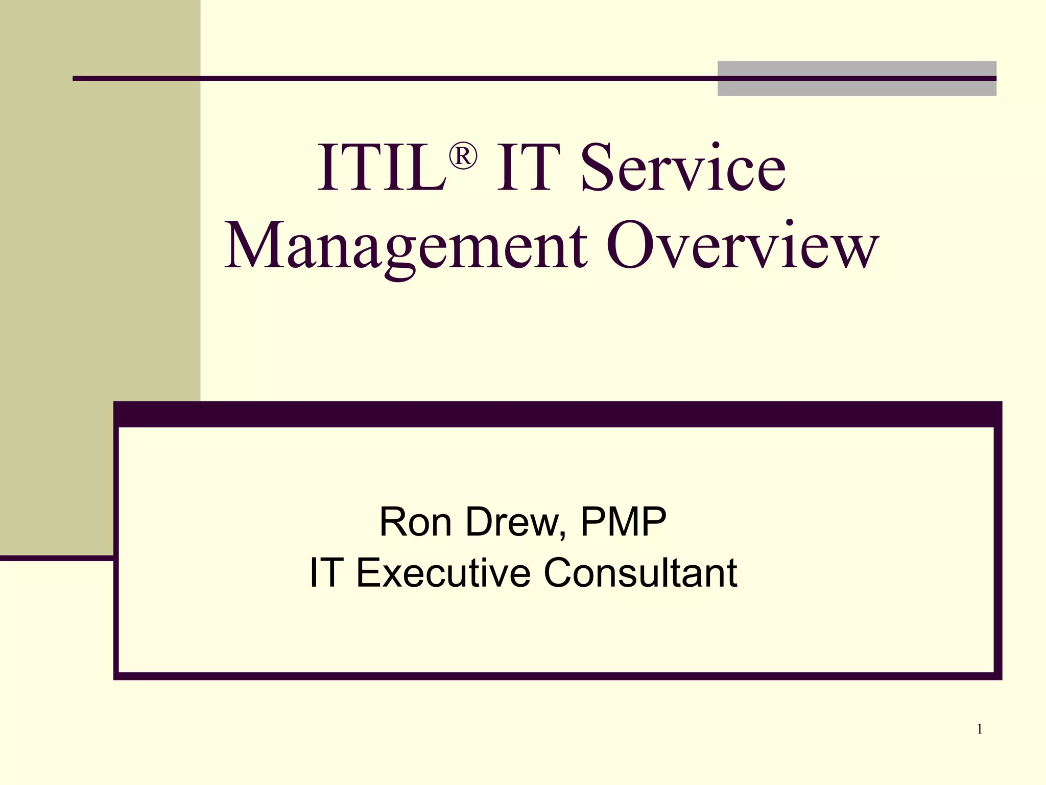 RDrew ITIL Presentation | PPT