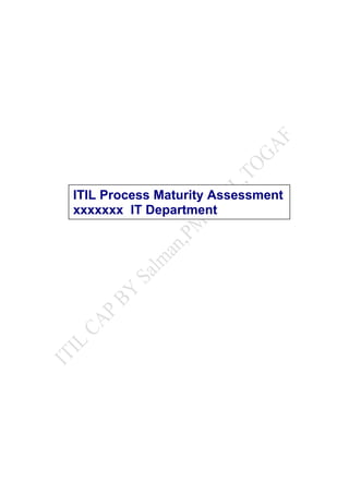 itil process maturity assessment | PDF