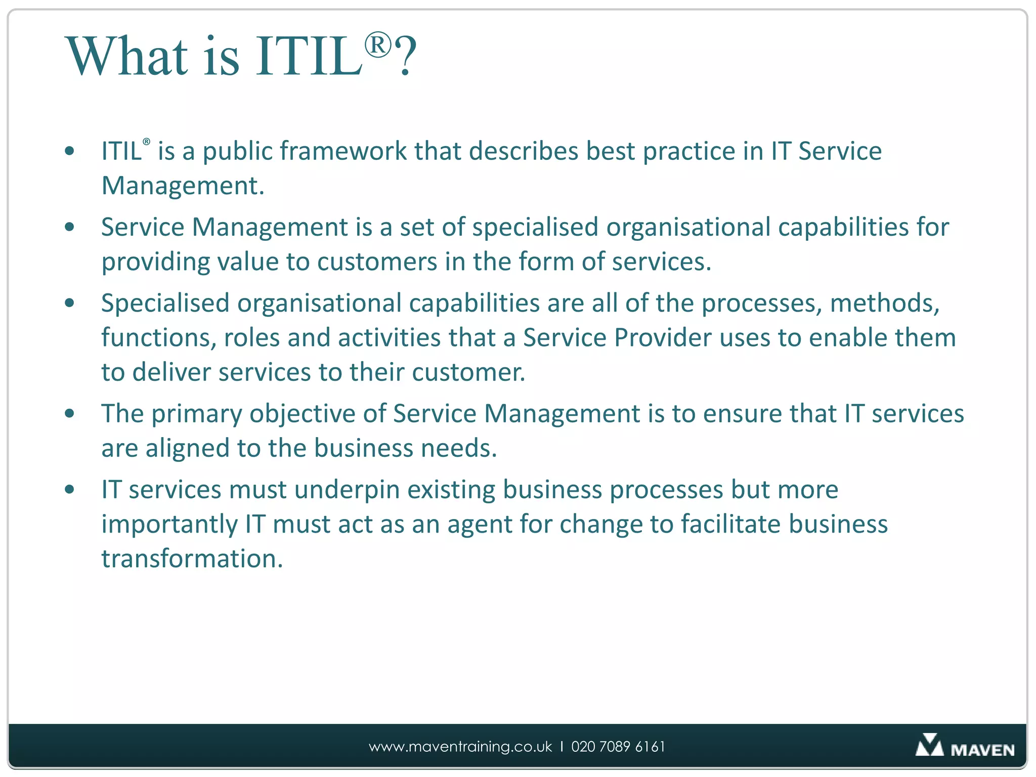 ITIL Quick Guide | PPSX