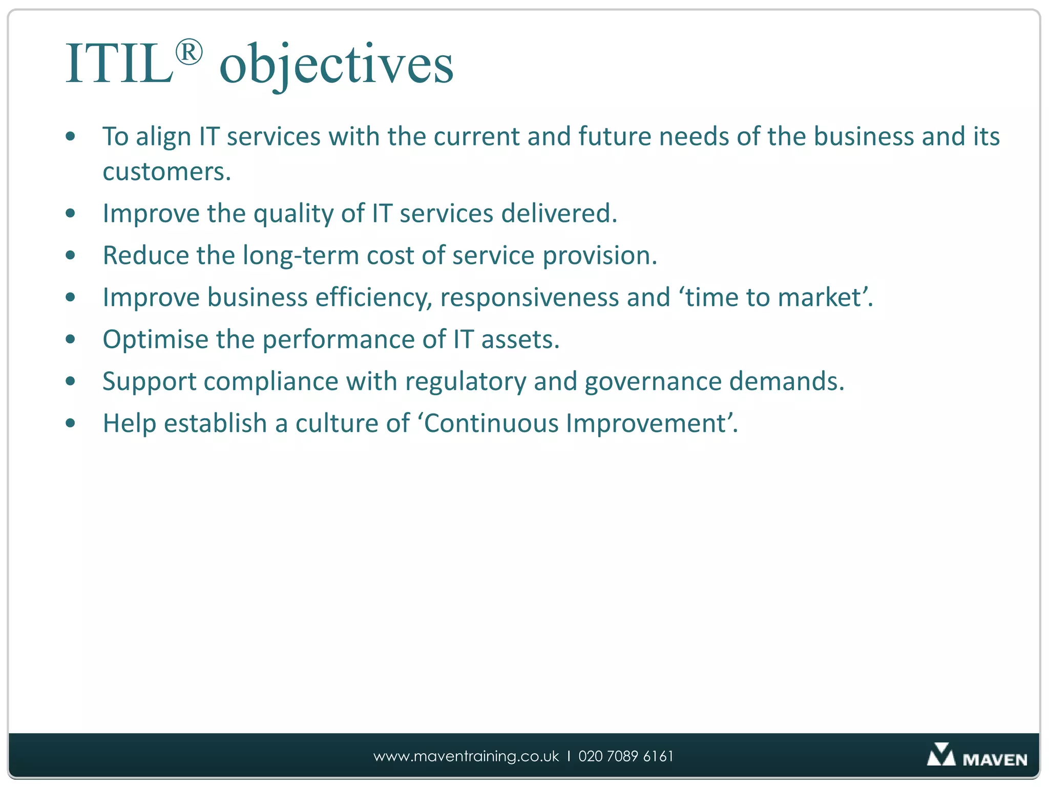 ITIL Quick Guide | PPSX