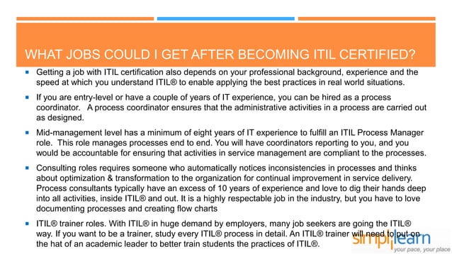 Itil Career Path Ppt