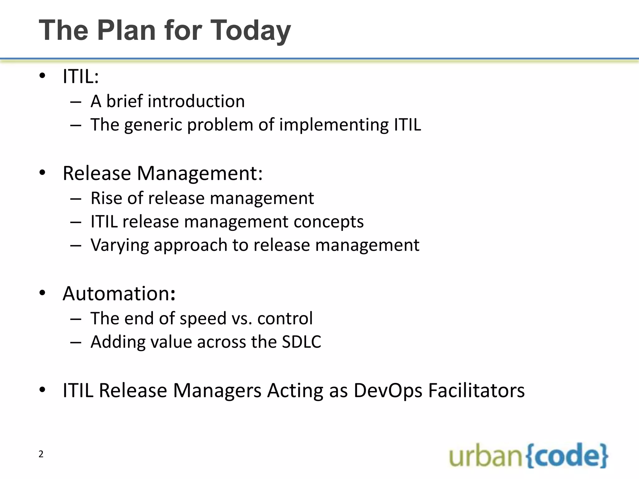 ITIL, Release Management and Automation | PPTX