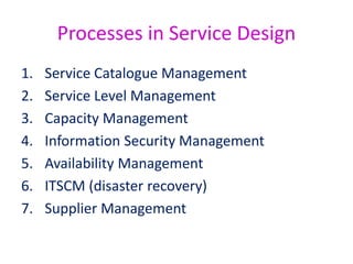 ITIL service design | PPTX