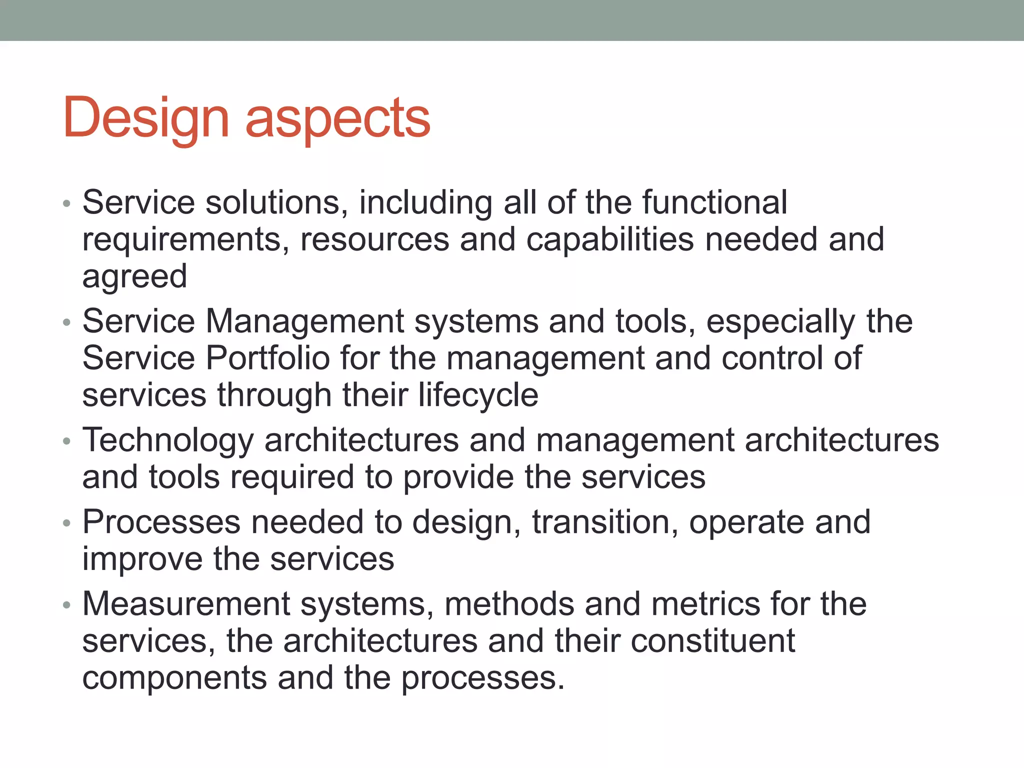ITIL Service Design | PPTX