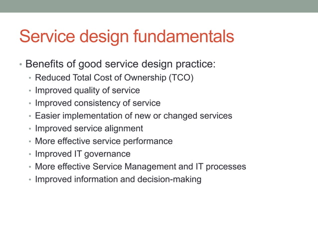 ITIL Service Design | PPTX | Information Services Industry | Industries