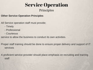 ITIL Service Operation Principles | PDF