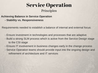 ITIL Service Operation Principles | PPT
