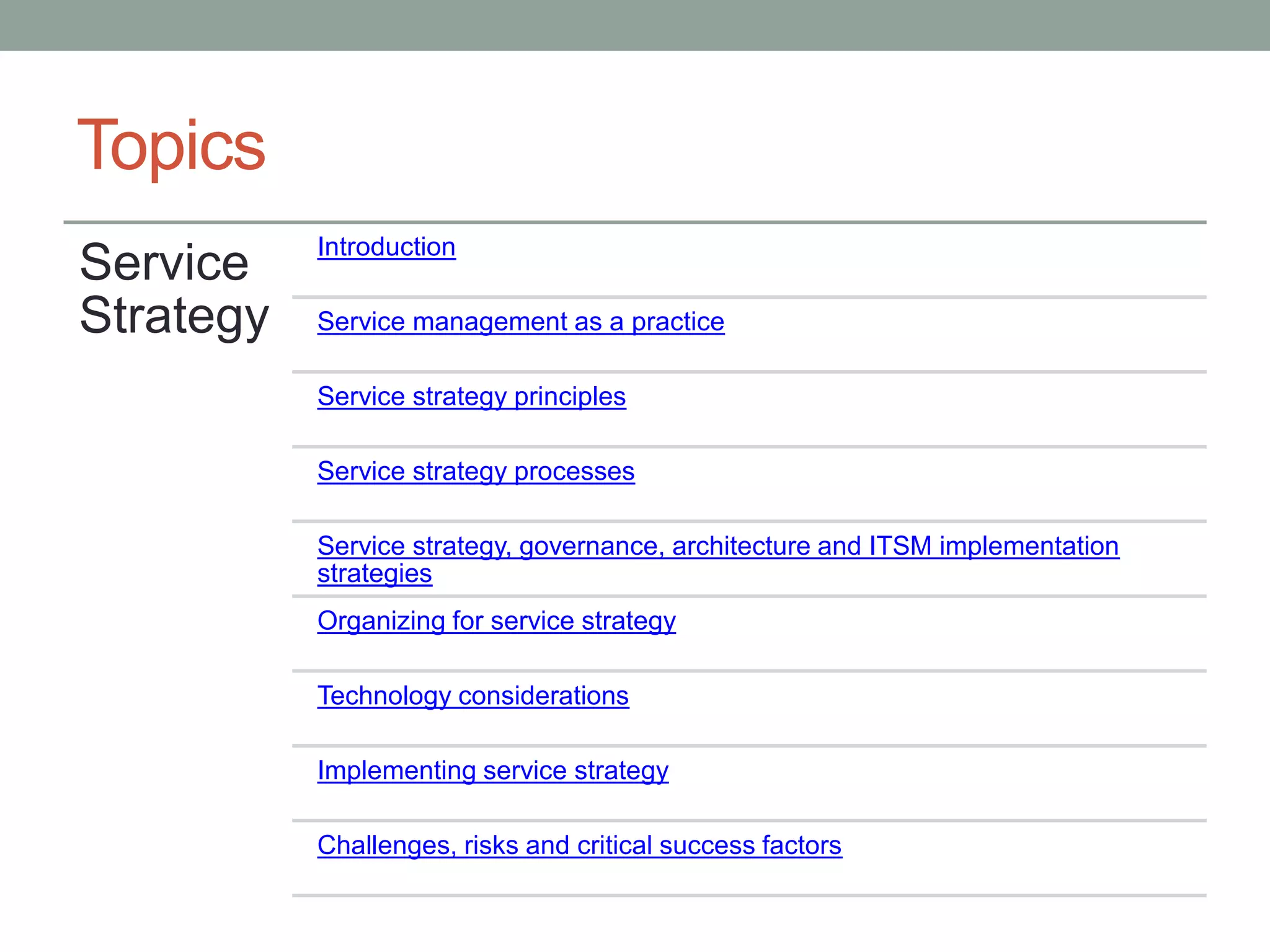 ITIL Service Strategy 2011 | PPTX