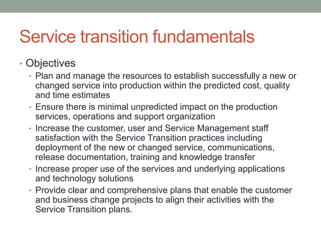 ITIL Service Transition | PPTX