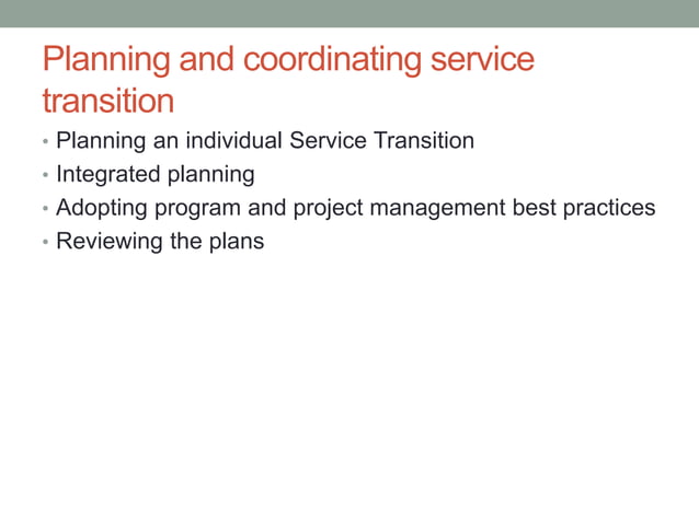 ITIL Service Transition | PPTX