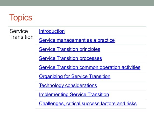 ITIL Service Transition | PPTX