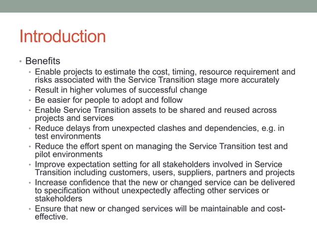 ITIL Service Transition | PPTX