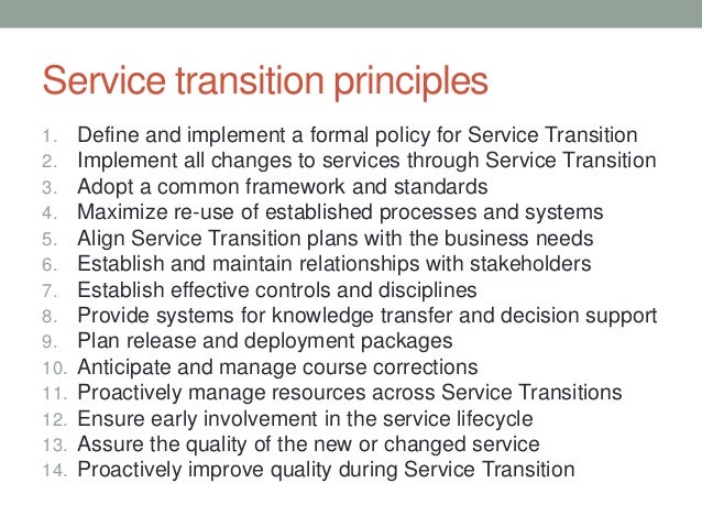 ITIL Service Transition