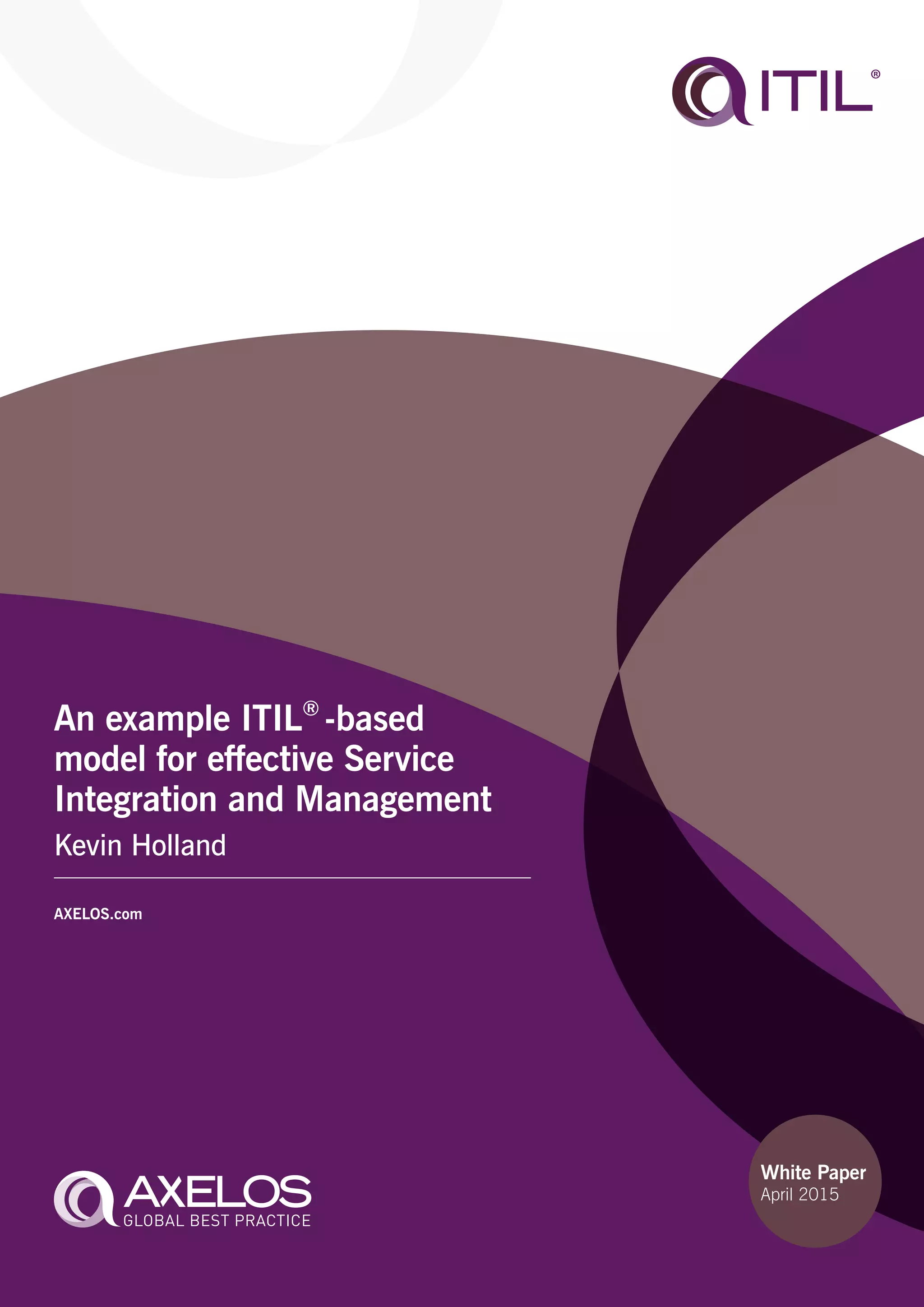 ITIL SIAM - Service Integration and Management Model | PDF