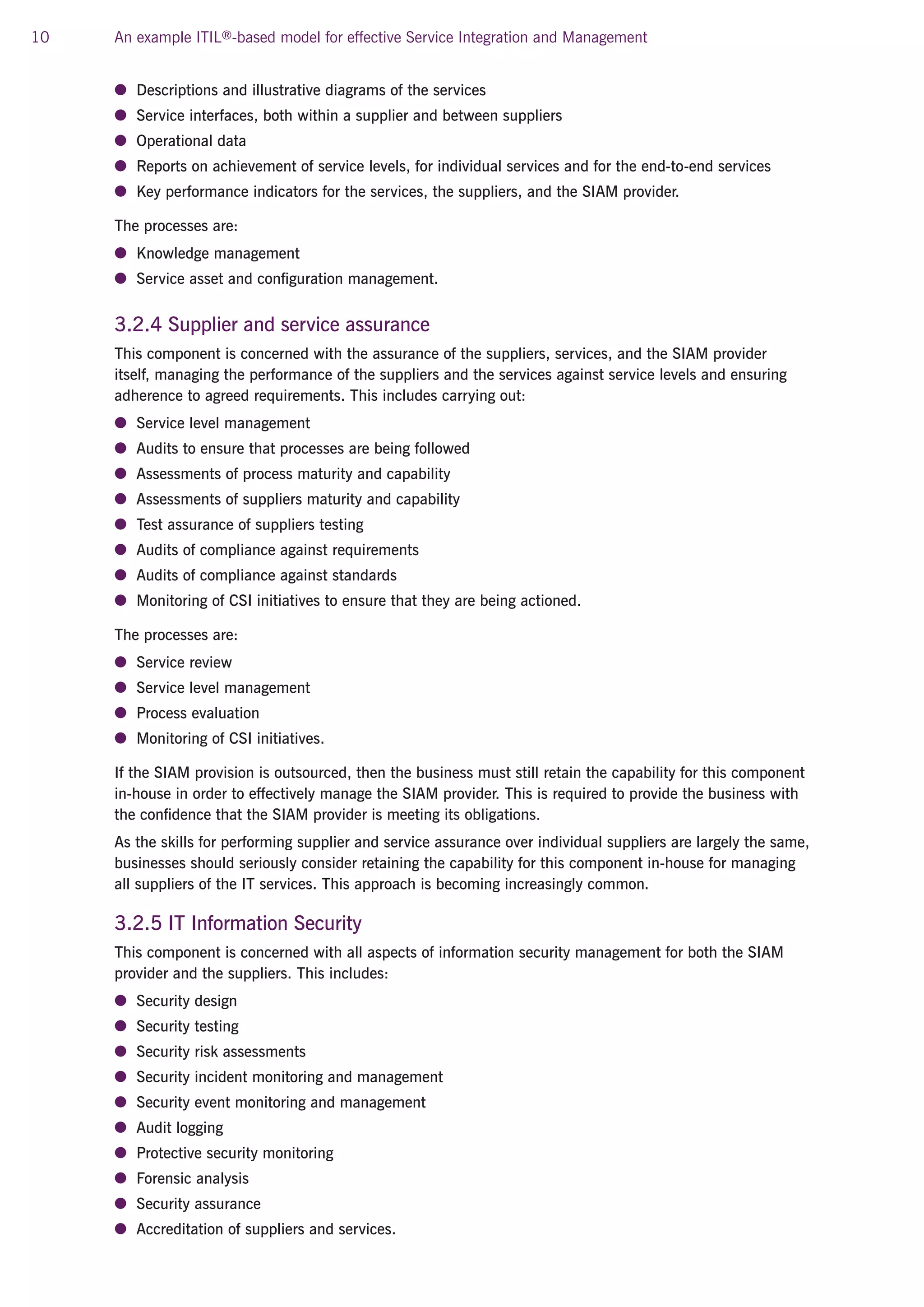 ITIL SIAM - Service Integration and Management Model | PDF