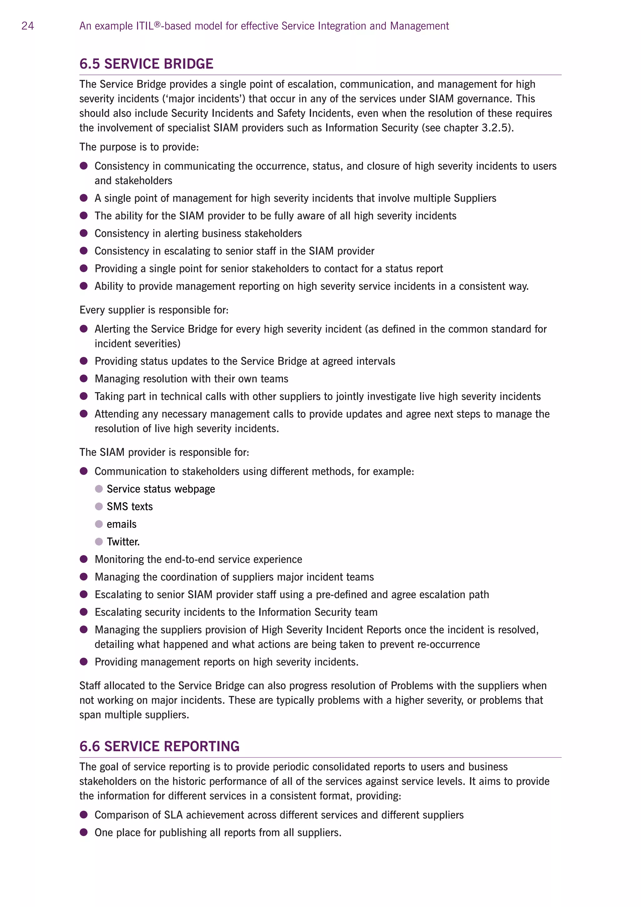 ITIL SIAM - Service Integration and Management Model | PDF