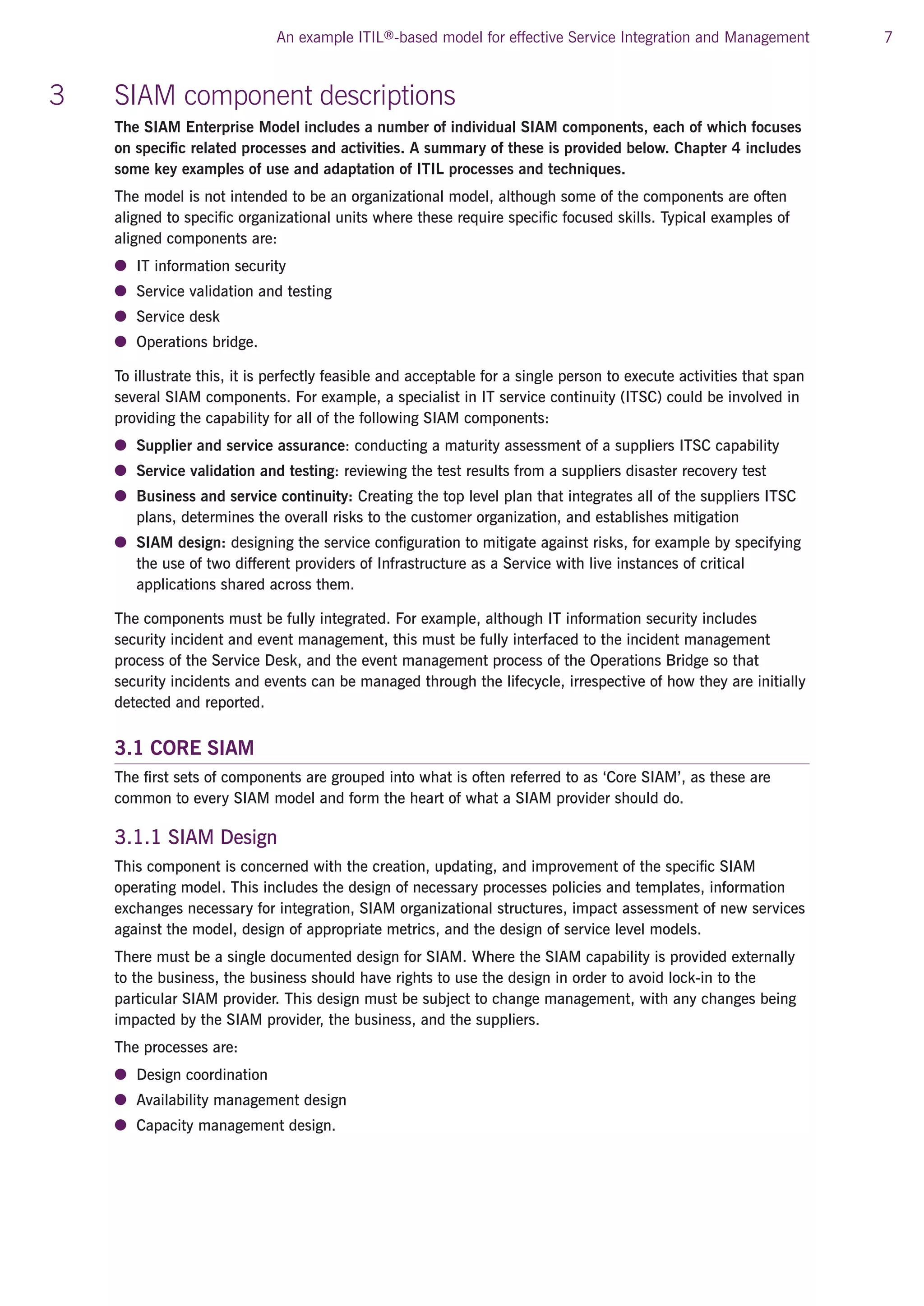 ITIL SIAM - Service Integration and Management Model | PDF