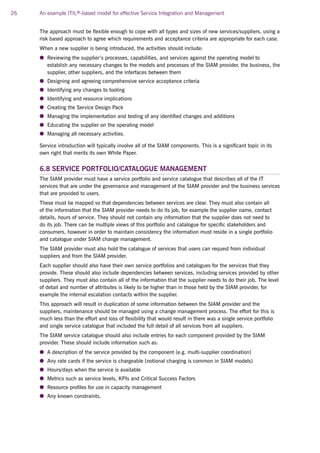 ITIL SIAM - Service Integration and Management Model | PDF