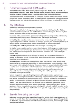 ITIL SIAM - Service Integration and Management Model | PDF