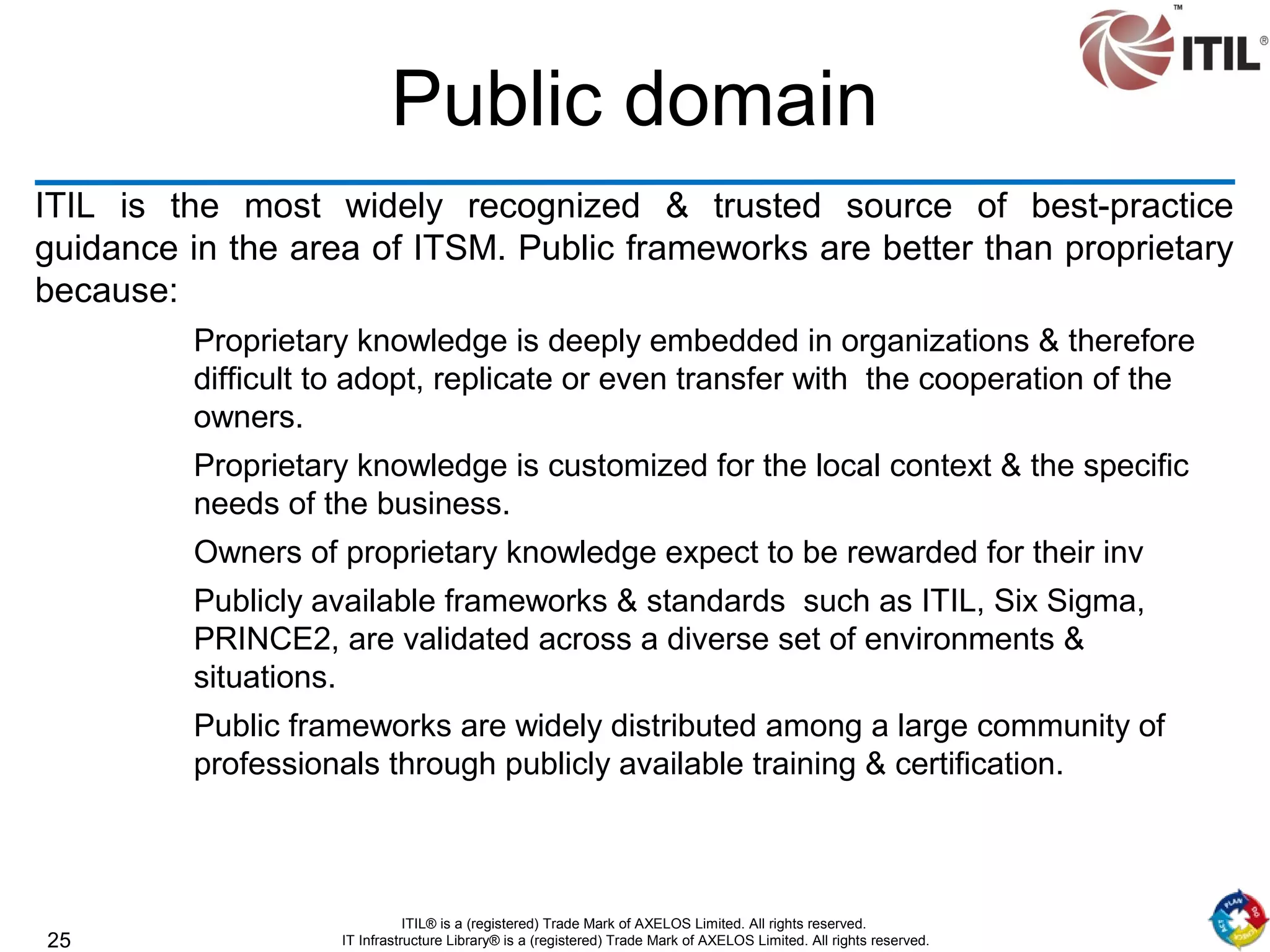 ITIL summary | PPT | Cloud Computing | Internet