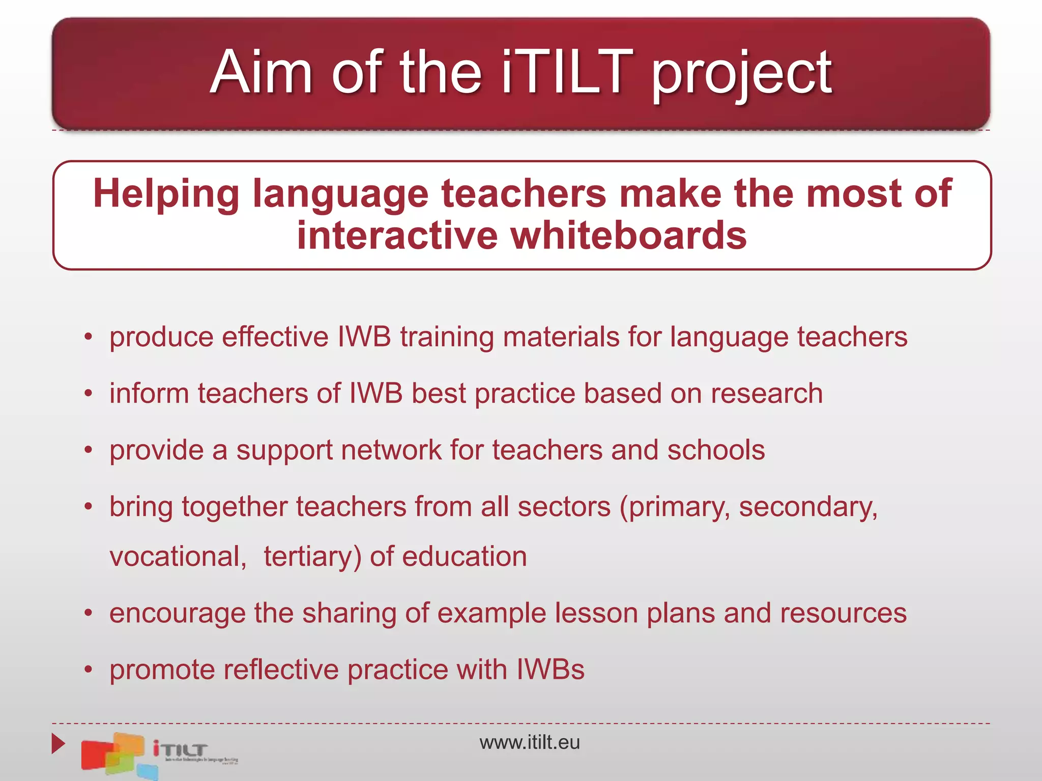 Interactive Whiteboards in Language Education: Criteria for the ...
