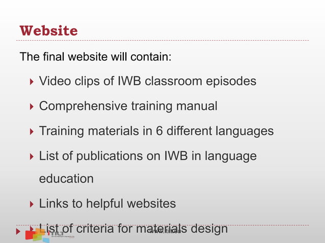 Interactive Whiteboards in Language Education: Criteria for the Evaluation of IWB Materials ...