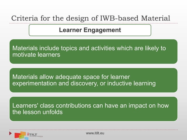 Interactive Whiteboards in Language Education: Criteria for the Evaluation of IWB Materials ...