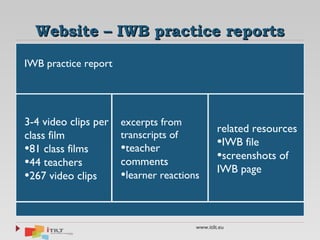 Interactive technologies for classroom language teaching: iTILT and the ...