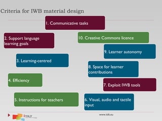 Interactive technologies for classroom language teaching: iTILT and the ...