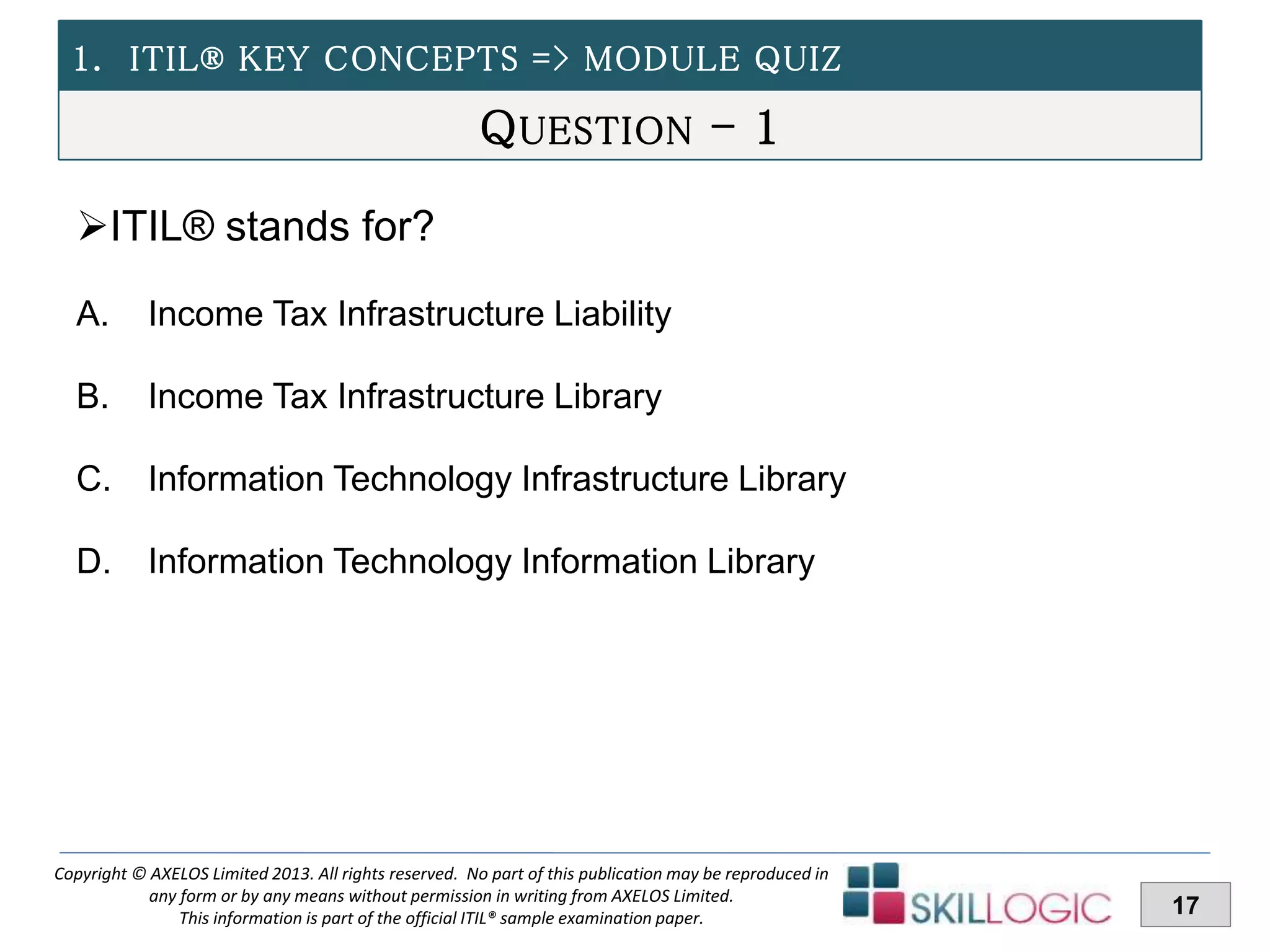 ITIL Training Module 1 Service Management Part 2 | PPT