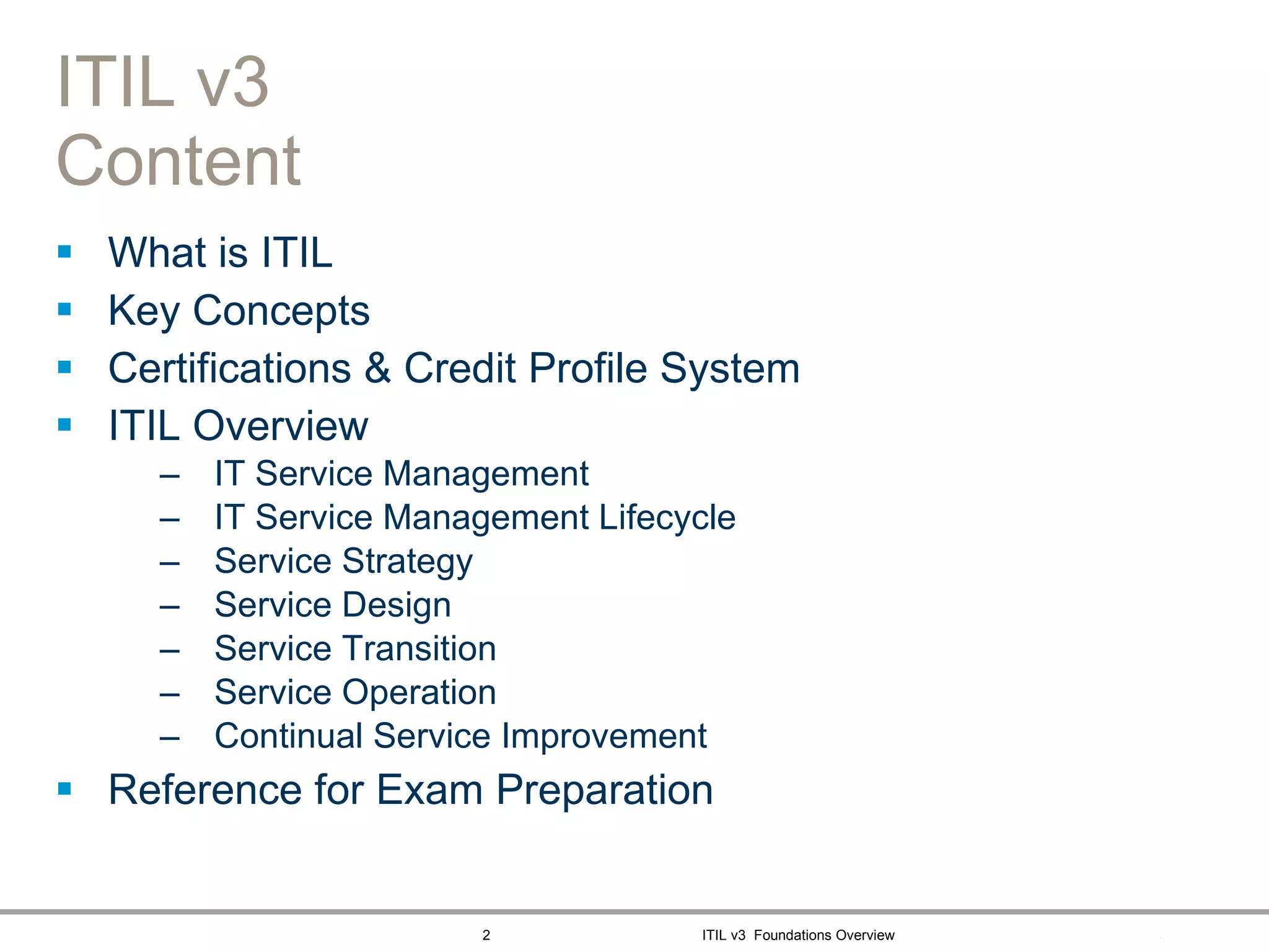 ITIL V3 Overview | PPT
