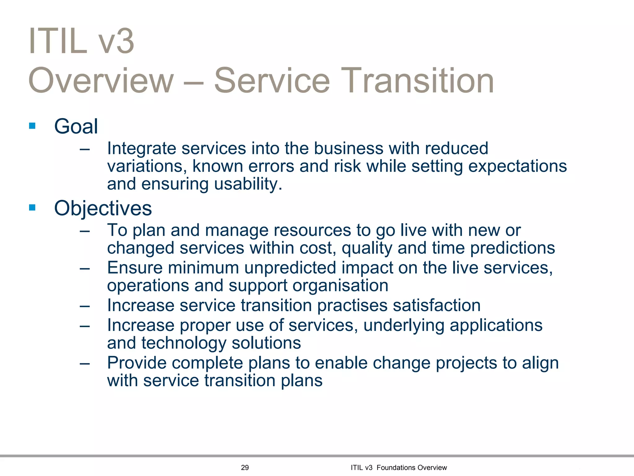 ITIL V3 Overview | PPT