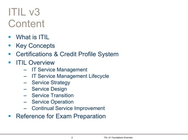 ITIL V3 Overview | PPT