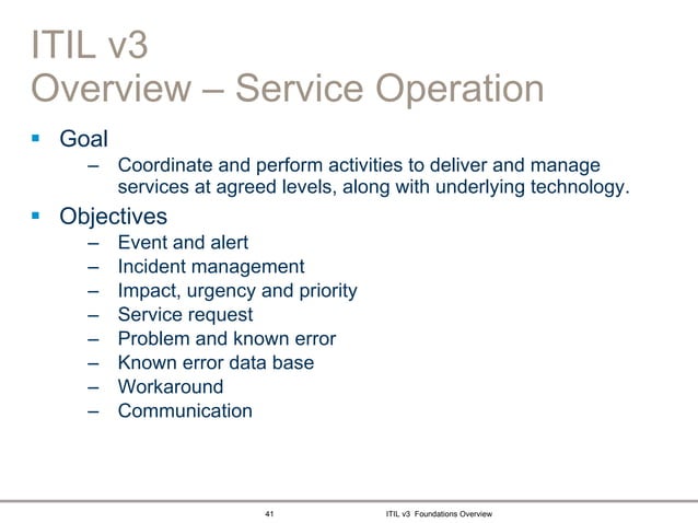 ITIL V3 Overview | PPT