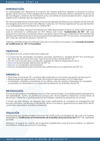 Curso Fundamentos ITIL V3 | PDF