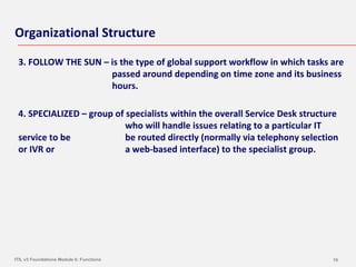 ITIL v3 Foundation Module 6 Functions | PPT