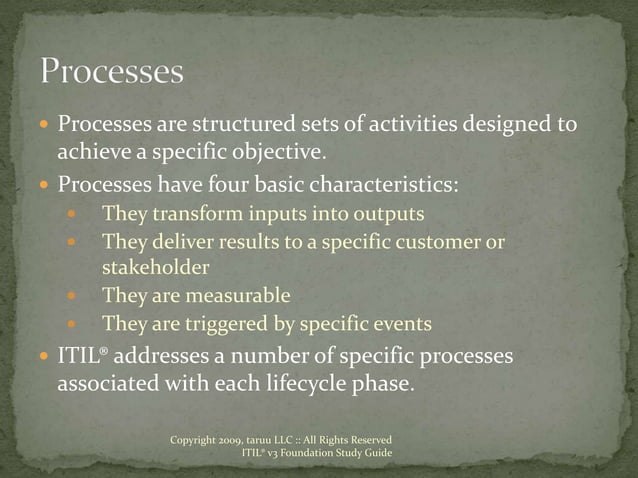 Itil v3 foundation study guide itil core concepts | PDF