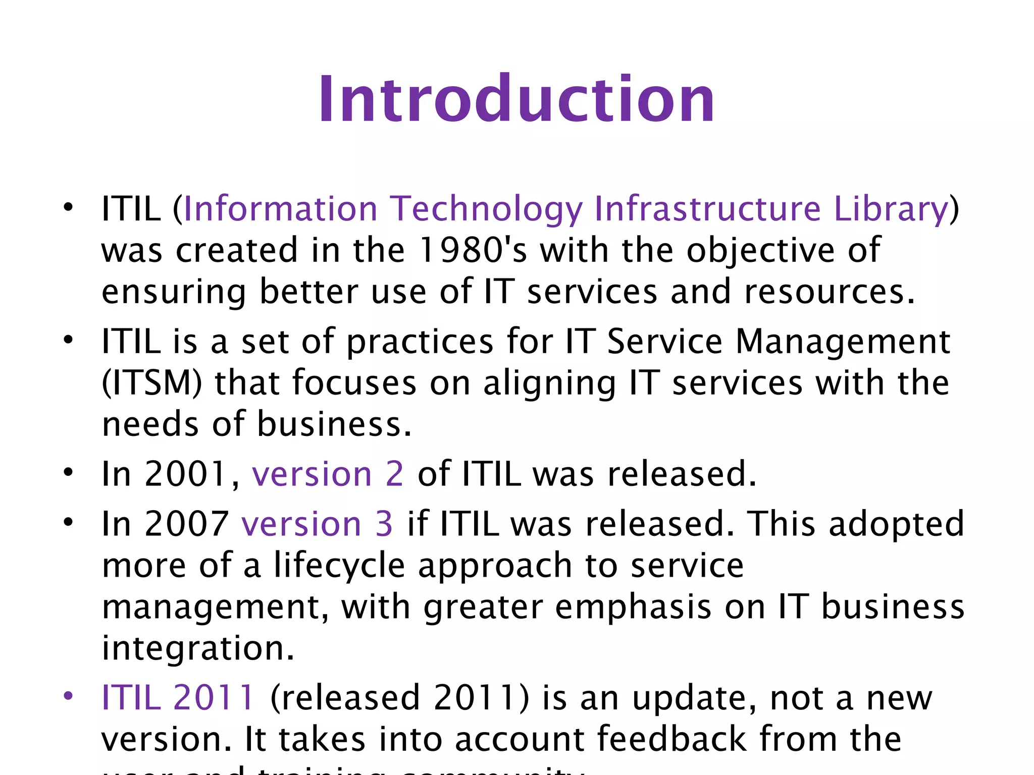 Itil v3 versus itil v2 overview | PPT | Cloud Computing | Internet