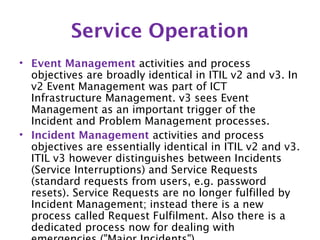 Itil v3 versus itil v2 overview | PPT | Cloud Computing | Internet