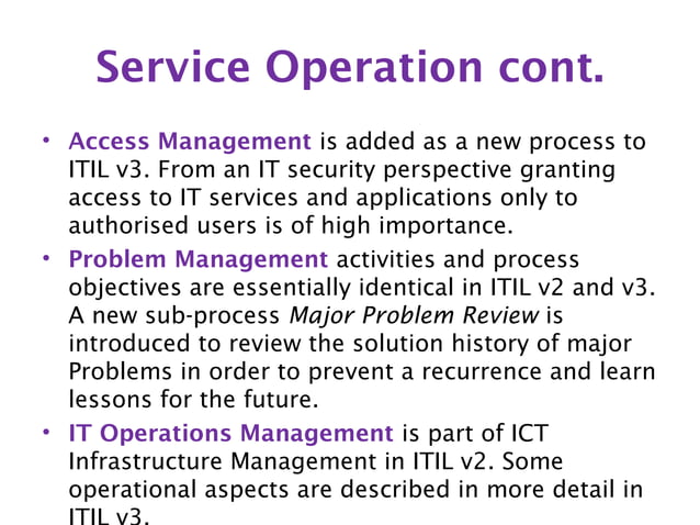 Itil v3 versus itil v2 overview | PPT | Cloud Computing | Internet