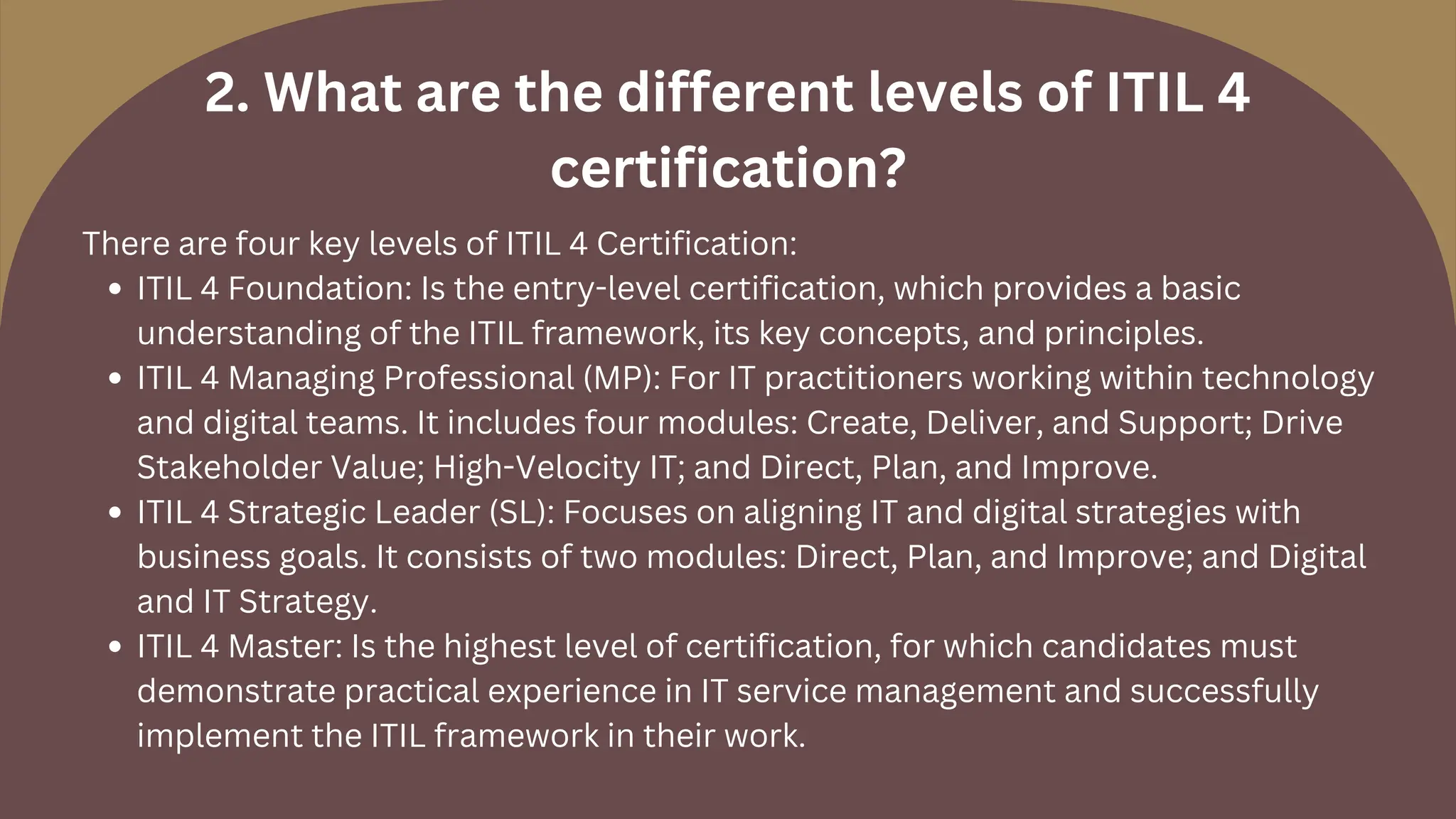 ITIL 4 Certification: Frequently Asked Questions and Answers | PPT