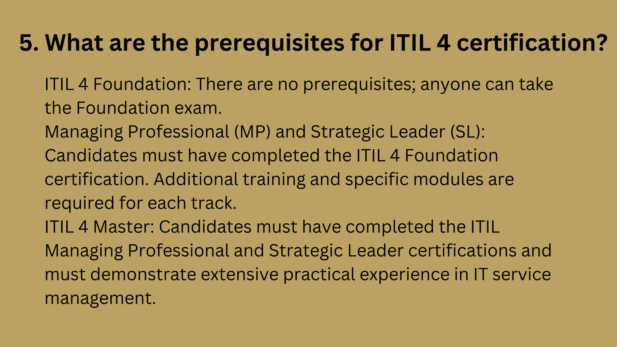 ITIL 4 Certification: Frequently Asked Questions and Answers | PPT
