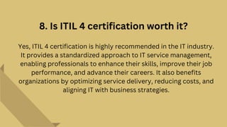 ITIL 4 Certification: Frequently Asked Questions and Answers | PPT