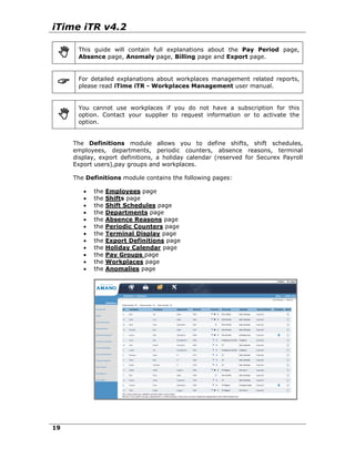 iTime - Time and Attendance Manual | PDF