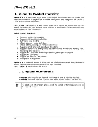 iTime - Time and Attendance Manual | PDF
