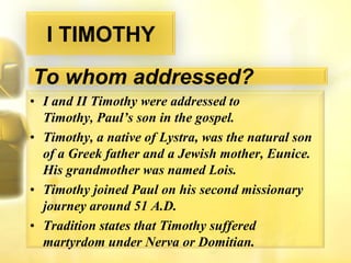 I TIMOTHY | PPTX