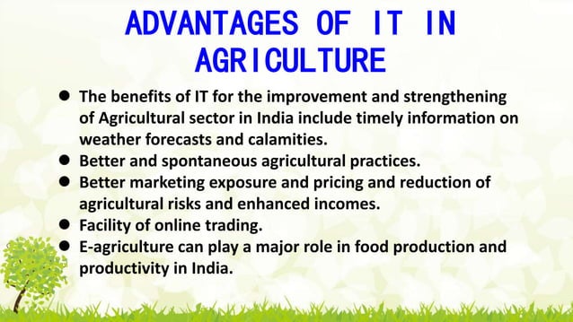 Information Technology in agriculture ppt by deependra | PPTX ...
