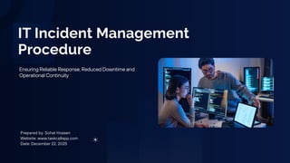 IT Incident Management Process Overview - TaskCall | PDF